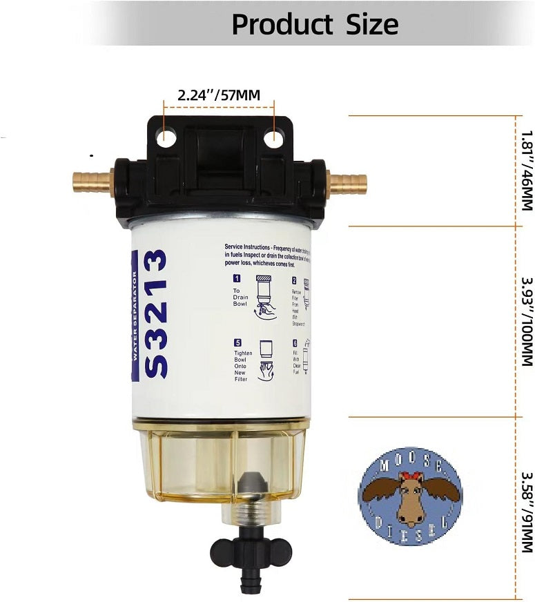 Accessory - Ford IDI Water Separator Racor S3213 to replace 6.9 Factor ...